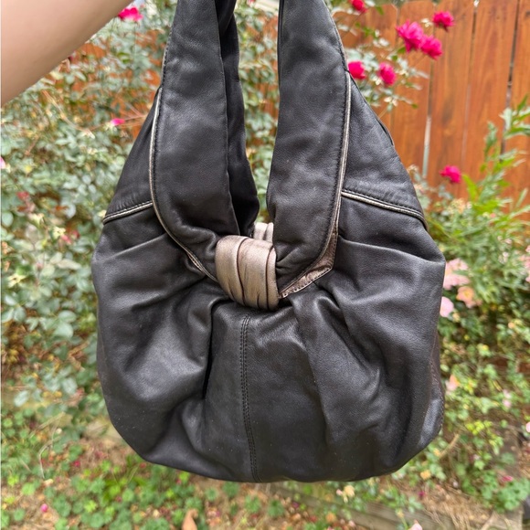 Kooba | Bags | Kooba Black Silver Carly Leather Hobo Shoulder Bag Purse ...